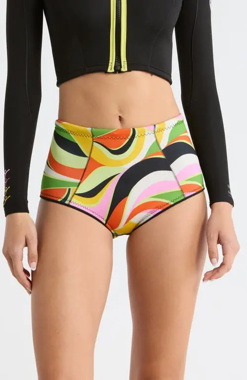 Rip Curl X Farm Rio 1.5mm Neoprene Wetsuit Shorts - Neon Waves