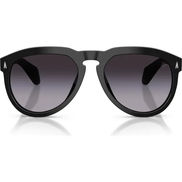 Moncler Isopleth 56mm Pilot Sunglasses - Black/grey Gradient