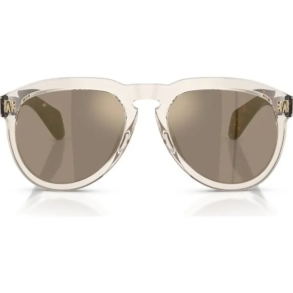 Moncler Isopleth 56mm Pilot Sunglasses - Butter/mirror Gold