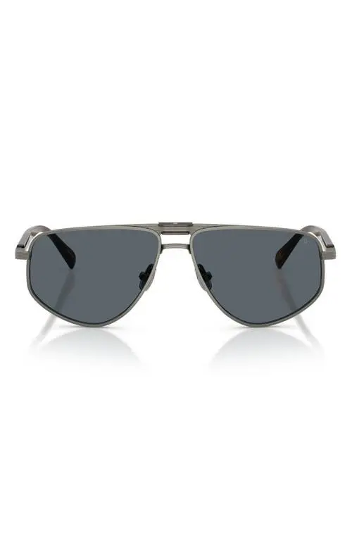 Brunello Cucinelli Geometric Pilot Sunglasses - Matte Anthracite