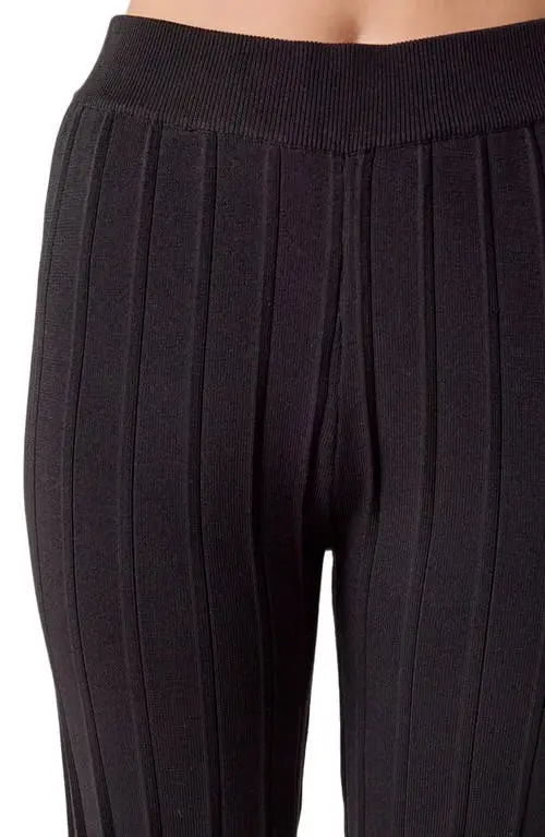 MARSY Ribbed Sweater Pants - Black
