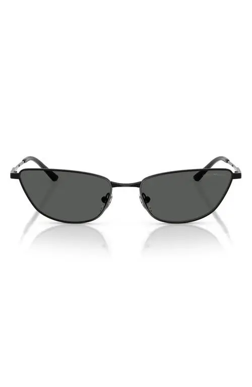 Emporio Armani Cat Eye Sunglasses - Shiny Black/dark Grey
