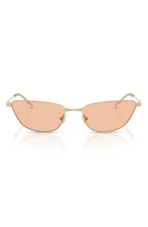 Emporio Armani Cat Eye Sunglasses - Shiny Pale Gold/brown