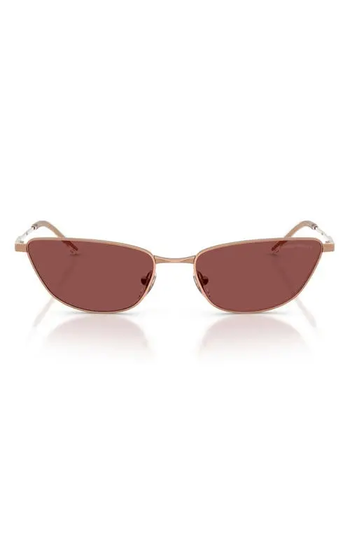Emporio Armani Cat Eye Sunglasses - Shiny Rose Gold/dark Violet