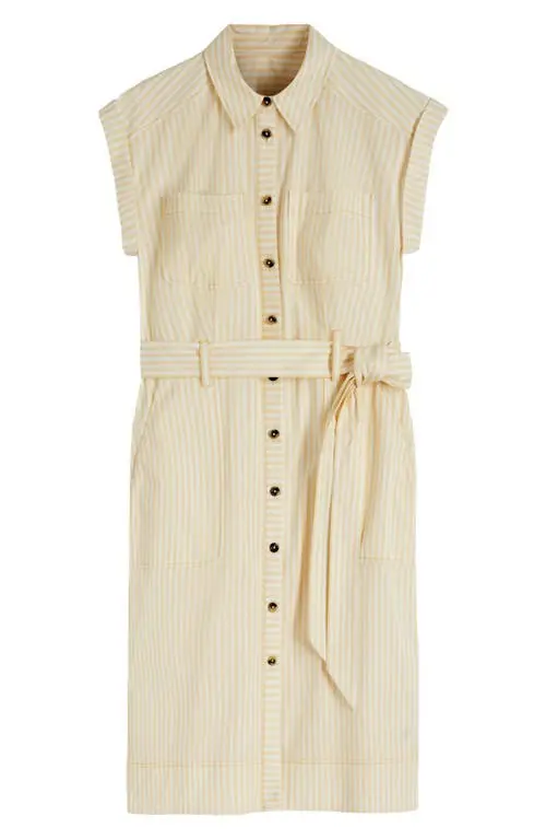 Boden Belted Shirt Dress With Short Sleeves