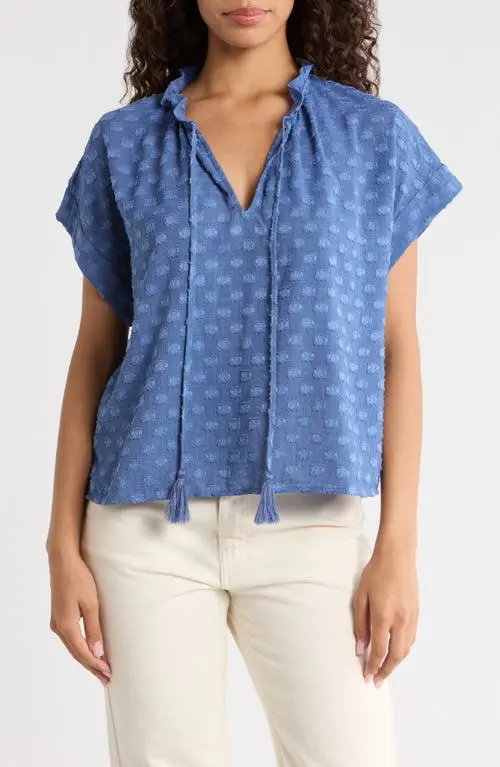 Vince Camuto Textured Tie Neck Top