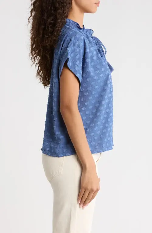 Vince Camuto Textured Tie Neck Top