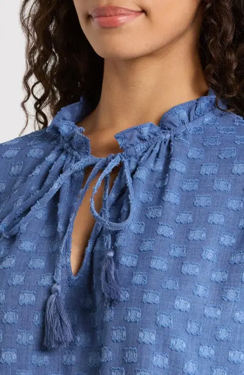 Vince Camuto Textured Tie Neck Top