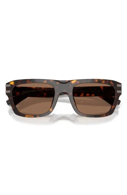 Dolce & Gabbana Rectangular Full Rim Sunglasses - Havana/dark Brown
