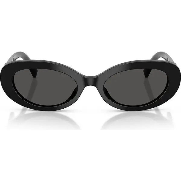 Dolce & Gabbana 53mm Oval Sunglasses - Black/dark Grey
