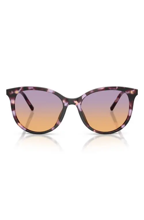 Dolce & Gabbana Phantos Silhouette Acetate Sunglasses - Violet Havana/clear Orange