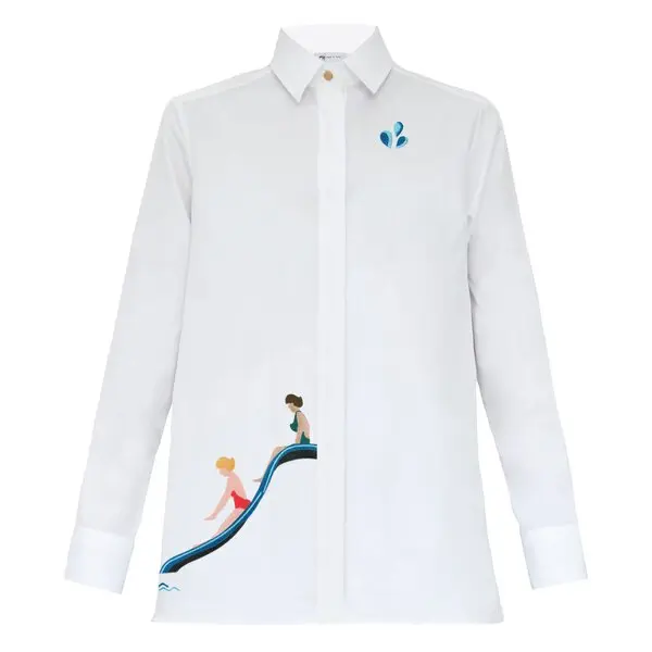 MY PAIR OF JEANS Embroidered Shirt - White
