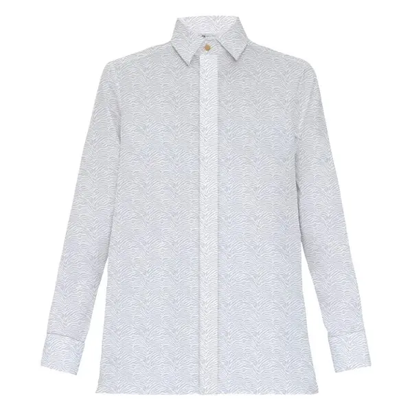 MY PAIR OF JEANS Gilda Printed Shirt - White/grey