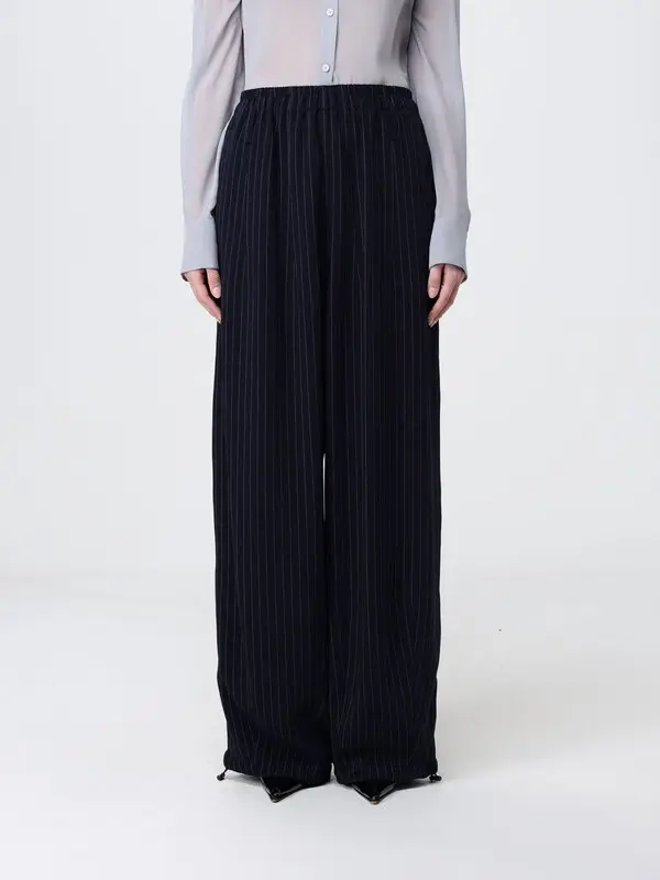 THE FRANKIE SHOP Wide Leg Pinstripe Trousers