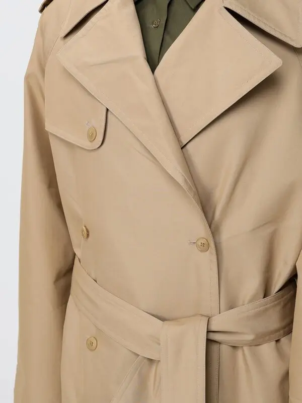 THE FRANKIE SHOP Cotton Blend Oversized Trench Coat - Beige