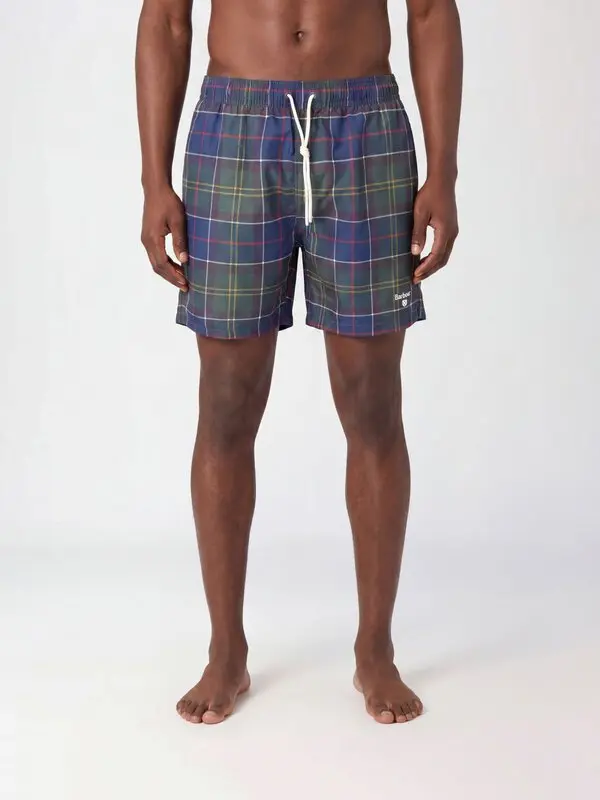 Barbour Plaid Swim Shorts - Green