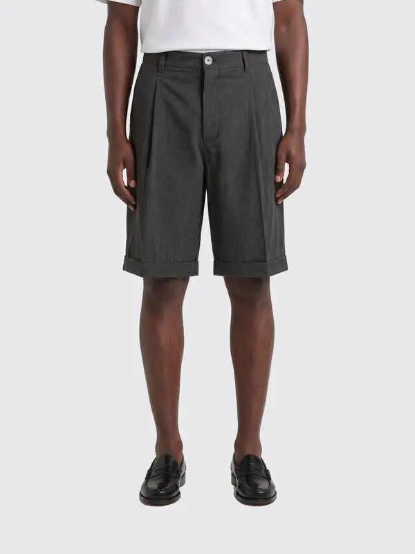 Jacquemus Striped Linen Tailored Shorts - Grey