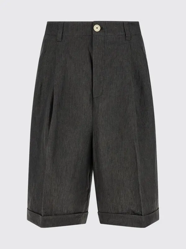 Jacquemus Striped Linen Tailored Shorts - Grey