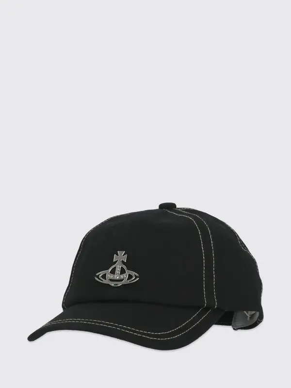 VIVIENNE WESTWOOD Baseball Cap With Orb Emblem - Black