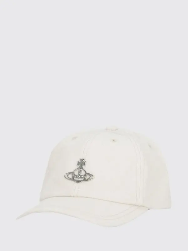 VIVIENNE WESTWOOD Baseball Cap With Orb Emblem - Cream