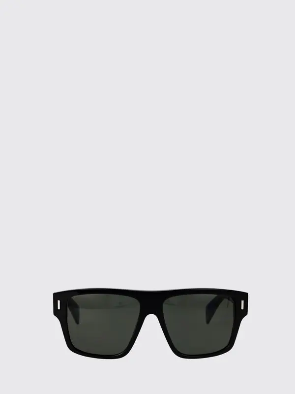 Alexander McQueen Oversized Square Shield Sunglasses In Acetate With Contrast Logo - Black