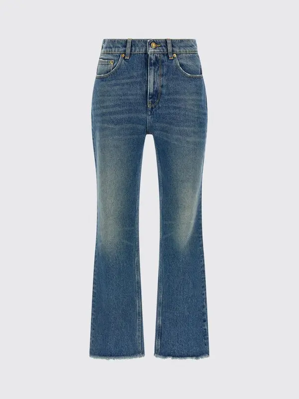 GOLDEN GOOSE Flared Cotton Denim Jeans - Blue