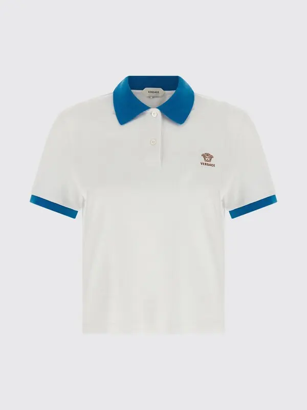 Versace Medusa Cotton Polo Shirt - Blue