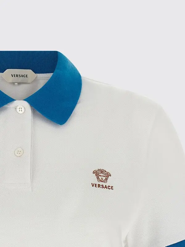 Versace Medusa Cotton Polo Shirt - Blue