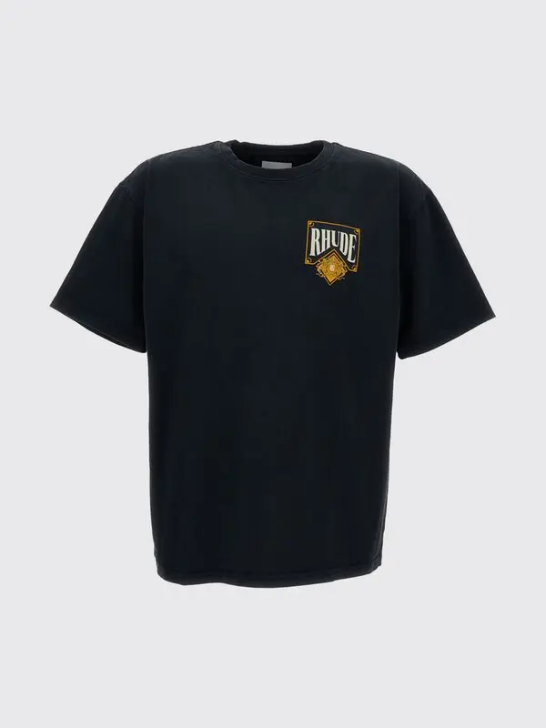 Rhude Relaxed Fit Cotton T-shirt With Contrasting Logo Print
