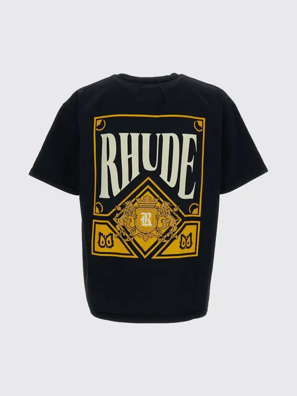Rhude Relaxed Fit Cotton T-shirt With Contrasting Logo Print