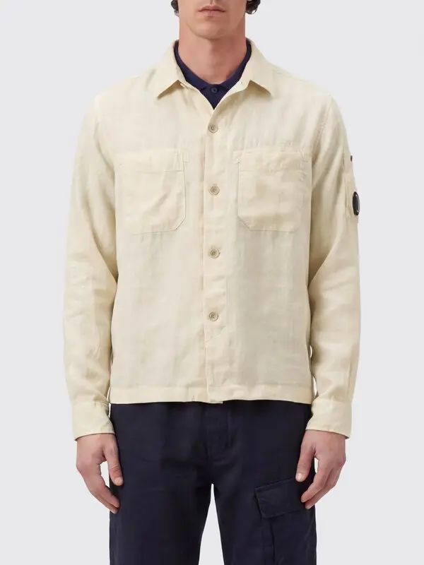 C.P. COMPANY Long Sleeve Shirt With Two Pockets - Beige