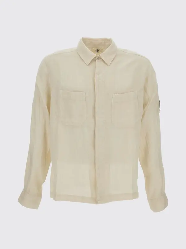 C.P. COMPANY Long Sleeve Shirt With Two Pockets - Beige