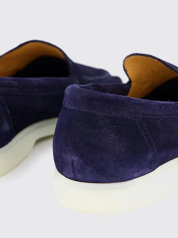 AURELIEN Suede Loafers - Navy