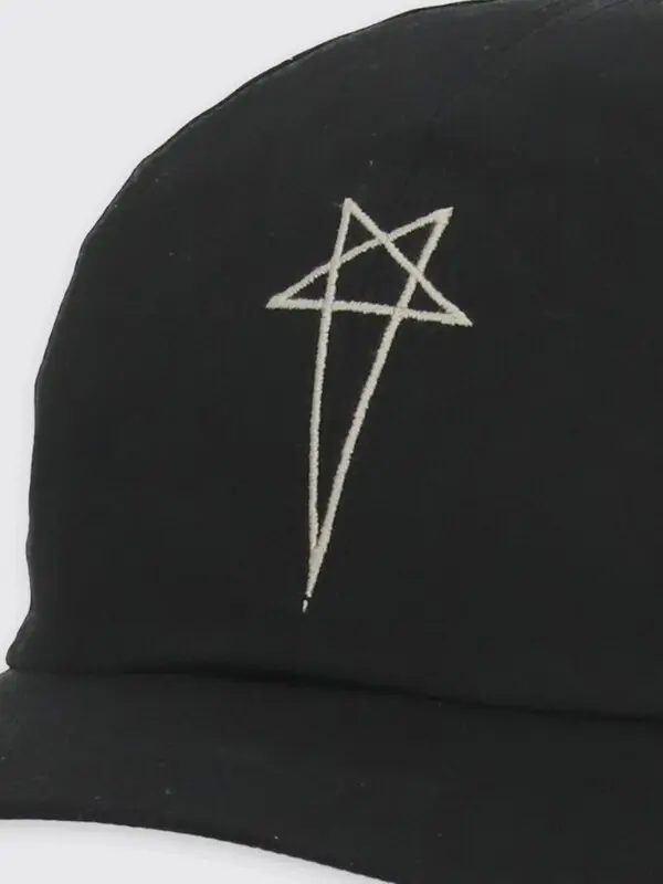 Rick Owens Cotton Baseball Cap With Embroidered Logo