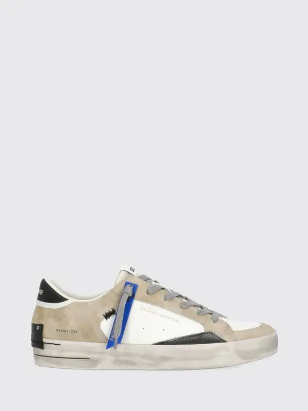 CRIME LONDON Sk8 Deluxe Leather Sneakers - Beige