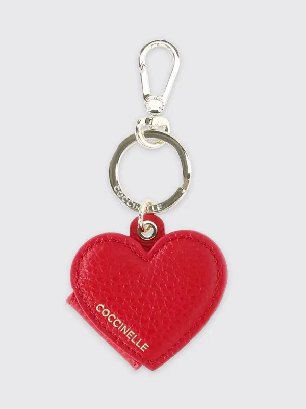 COCCINELLE Heart Charm Keyring - Red