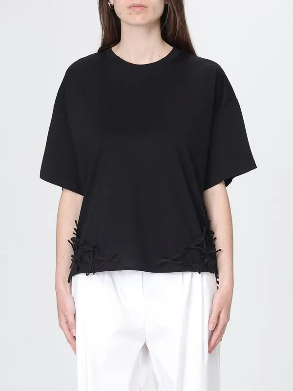 MEIMEIJ Cotton T-shirt With Bow Detailing
