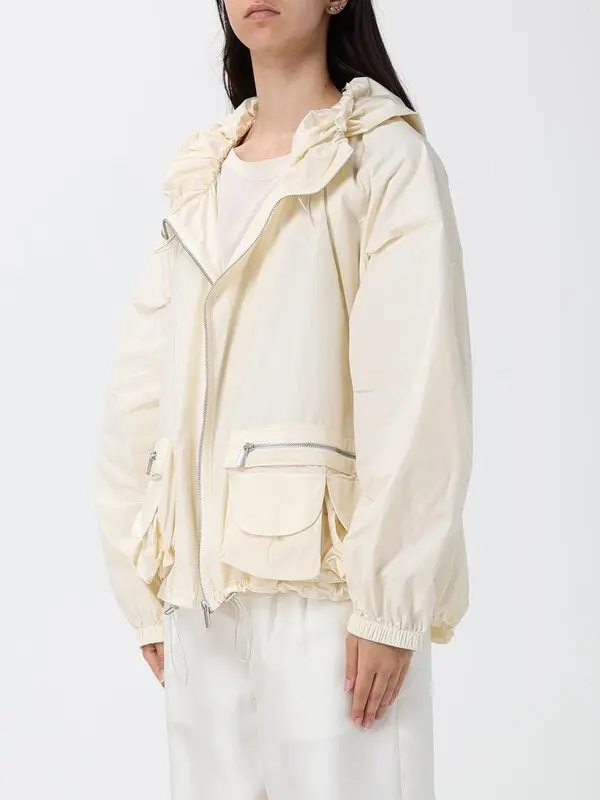 MEIMEIJ Oversized Hooded Polyester Bomber Jacket