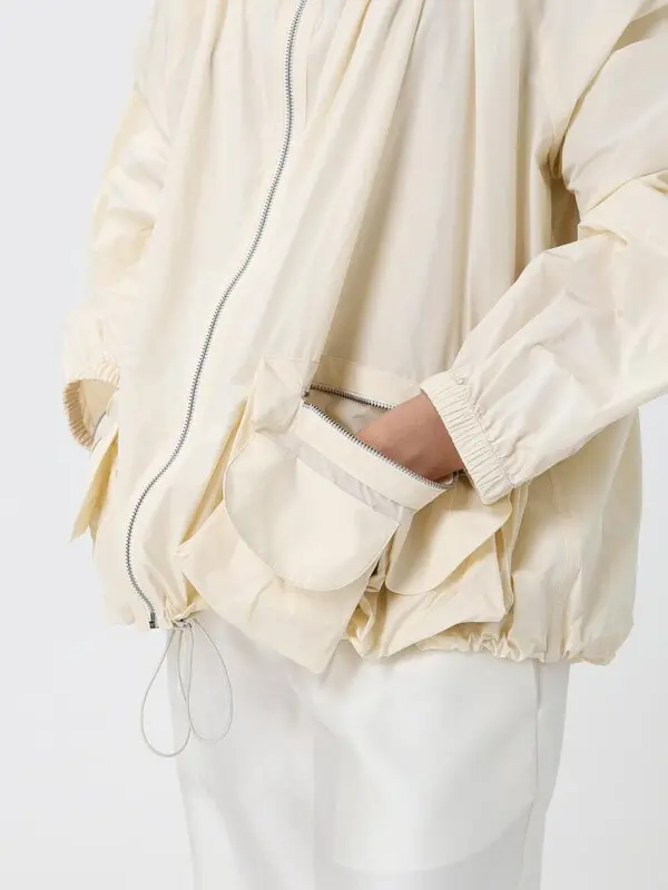 MEIMEIJ Oversized Hooded Polyester Bomber Jacket