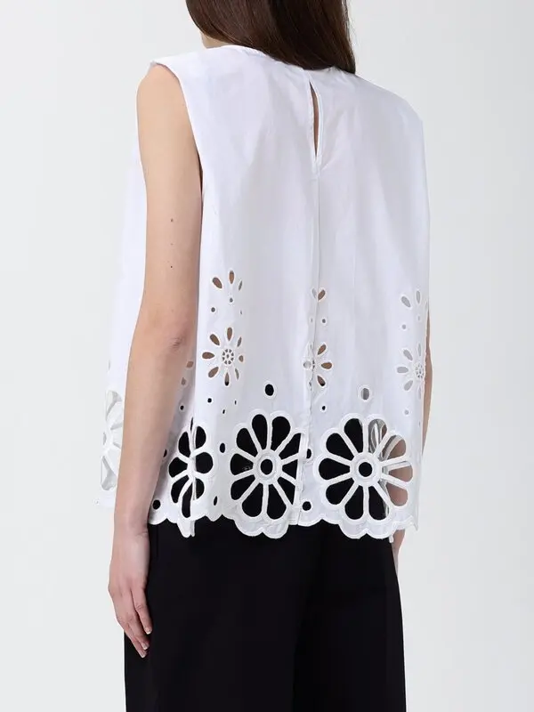 MEIMEIJ Embroidered Eyelet Top