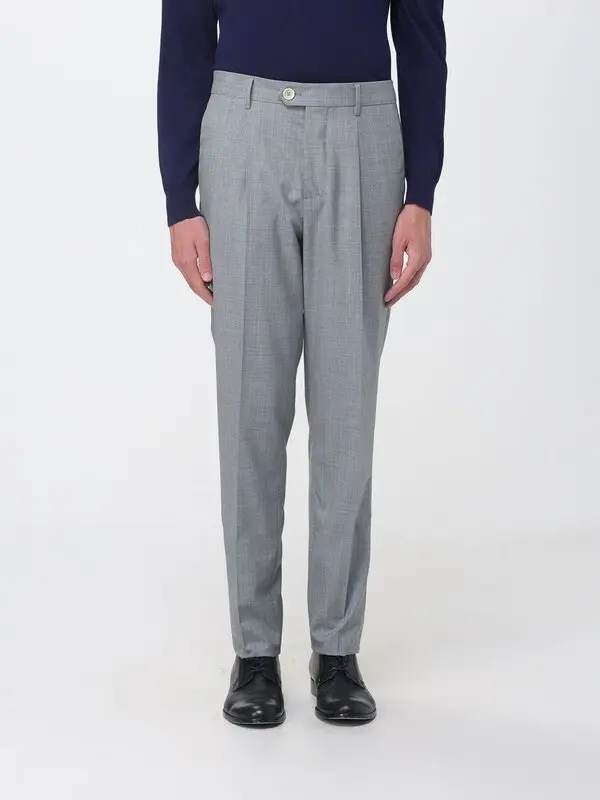 Brunello Cucinelli Virgin Wool Tailored Trousers - Grey