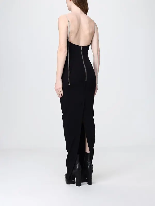 Rick Owens Long Stretch Jersey V-neck Dress