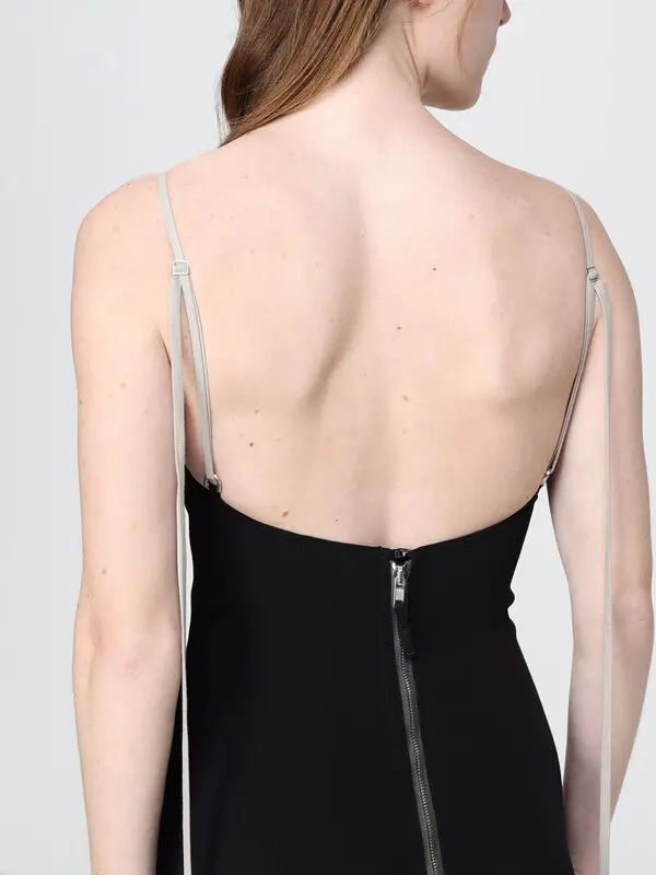 Rick Owens Long Stretch Jersey V-neck Dress