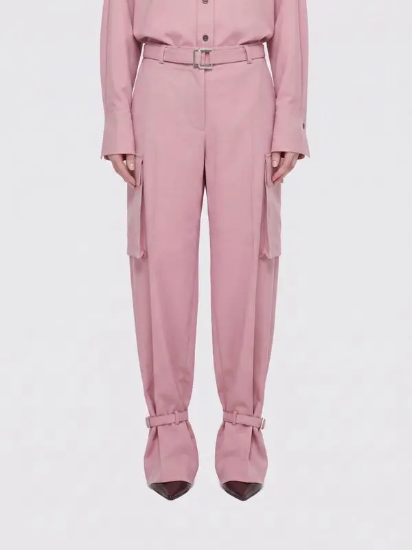 Attico Wool Cargo Trousers - Pink