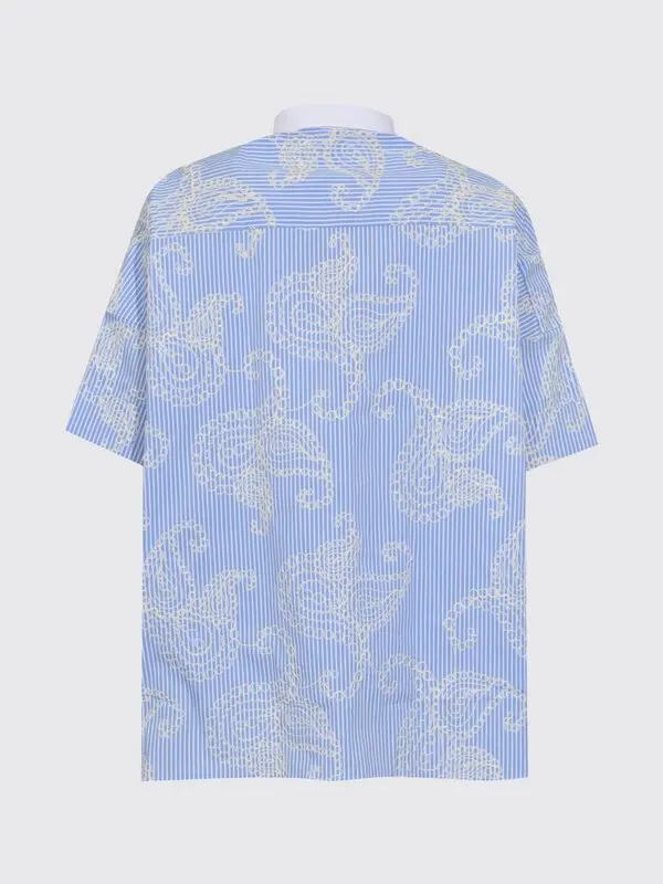 FAY Short-sleeve Shirt With Paisley And Stripe Print