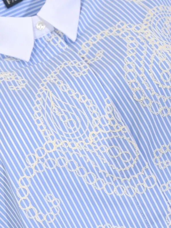 FAY Short-sleeve Shirt With Paisley And Stripe Print