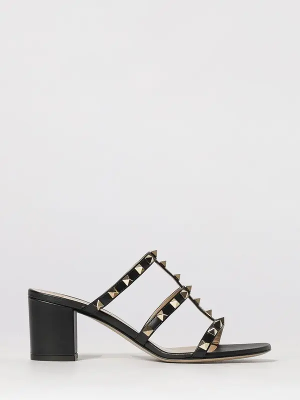 Valentino Garavani Studded Heeled Sandals - Black