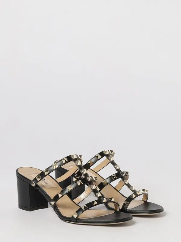 Valentino Garavani Studded Heeled Sandals - Black