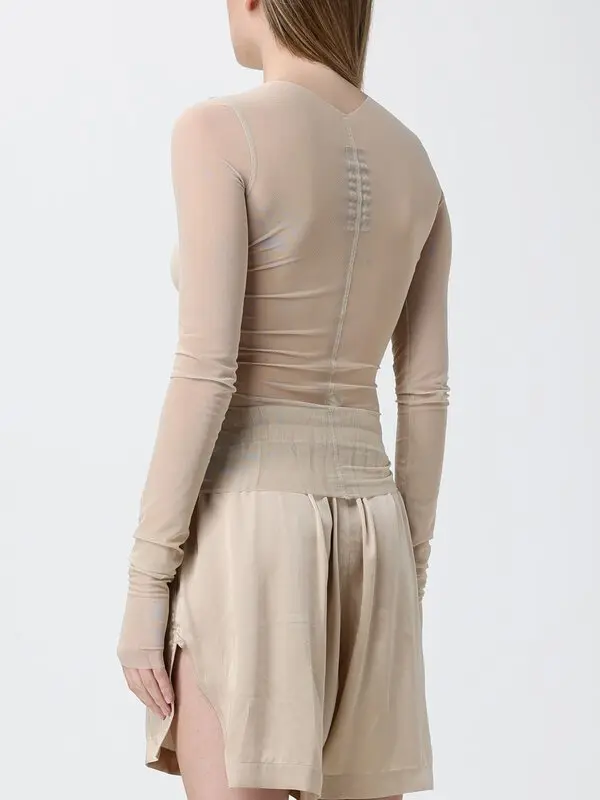 Rick Owens Sheer Tulle Long Sleeve Top