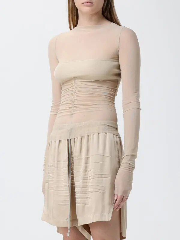 Rick Owens Sheer Tulle Long Sleeve Top